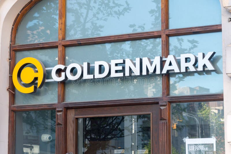 Logo and Sign of Goldenmark Editorial Image - Image of platinum ...