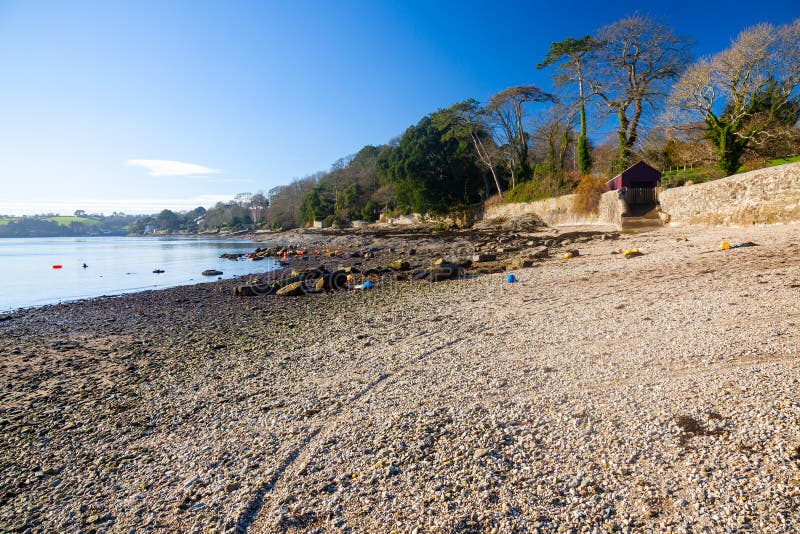 Loe Beach Feock Cornwall stock image. Image of beautiful - 240200839