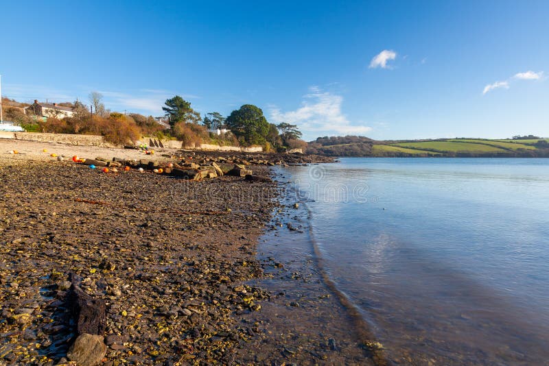Loe Beach Feock Cornwall stock photo. Image of natural - 240200892