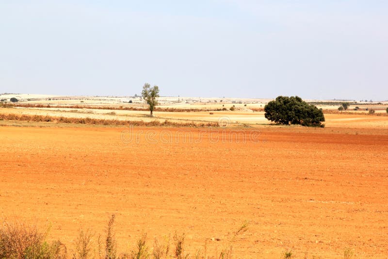 Loess Landscape in Spain Near Albacete Stock Image - Image of farm ...