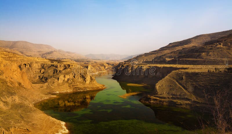Loess Plateau Scenery Gansu China Stock Image - Image of rural, scenery ...