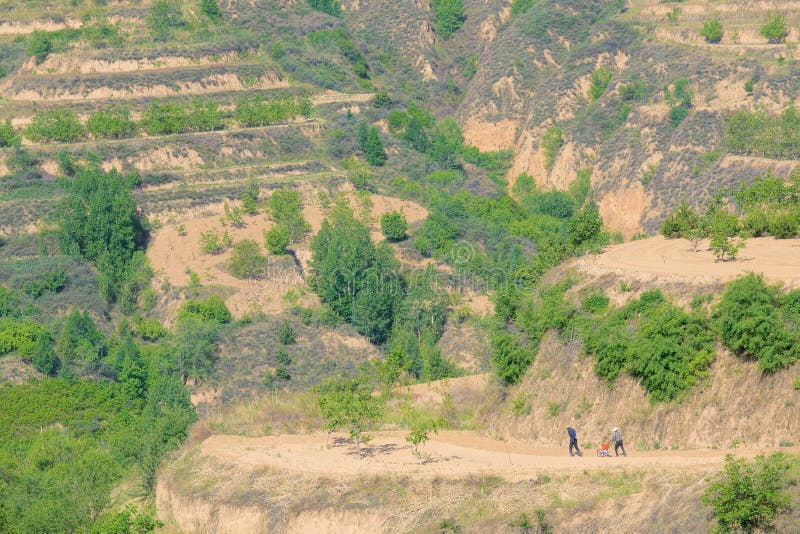 Loess Plateau scenery stock image. Image of terrace - 184452955