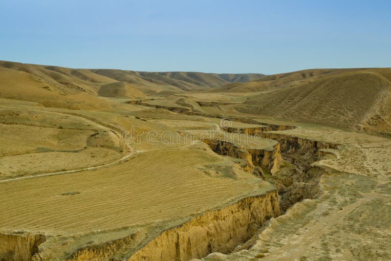 Loess Plateau in spring stock photo. Image of gansu, loess - 28395470