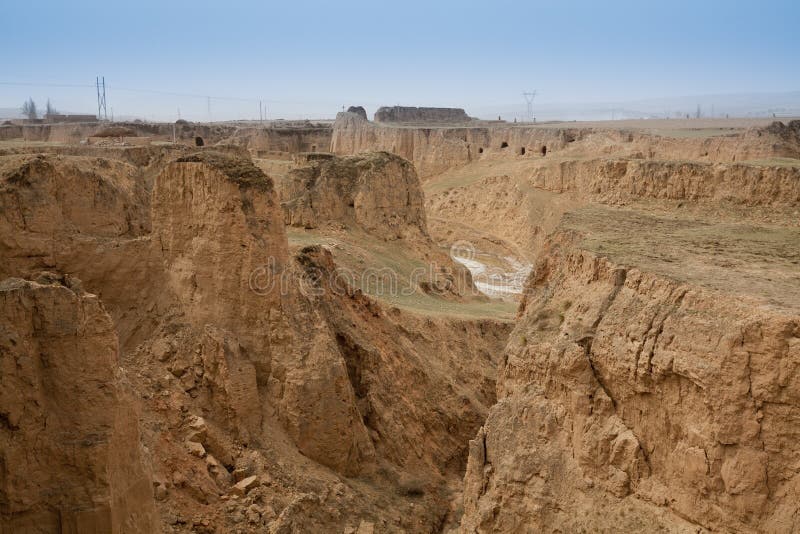 Loess plateau winter stock image. Image of loess, blue - 28395475