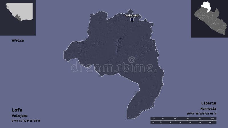 Lofa, County of Liberia,. Previews. Administrative Stock Illustration ...