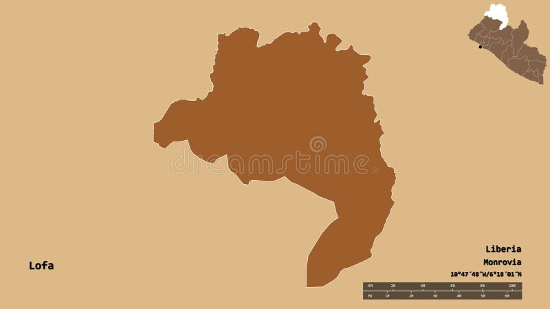 Lofa, County of Liberia, Zoomed. Pattern Stock Illustration ...