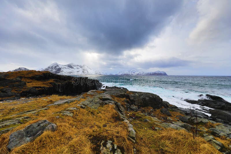 Lofoten Islands. Beautiful Norway Spring Landscape. Stock Image - Image ...