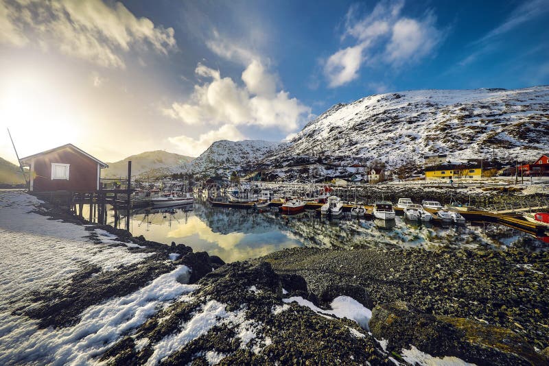 Lofoten Islands. Beautiful Norway Spring Landscape. Editorial Stock ...