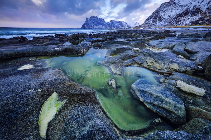 Lofoten Islands. Beautiful Norway Spring Landscape. Stock Photo - Image ...