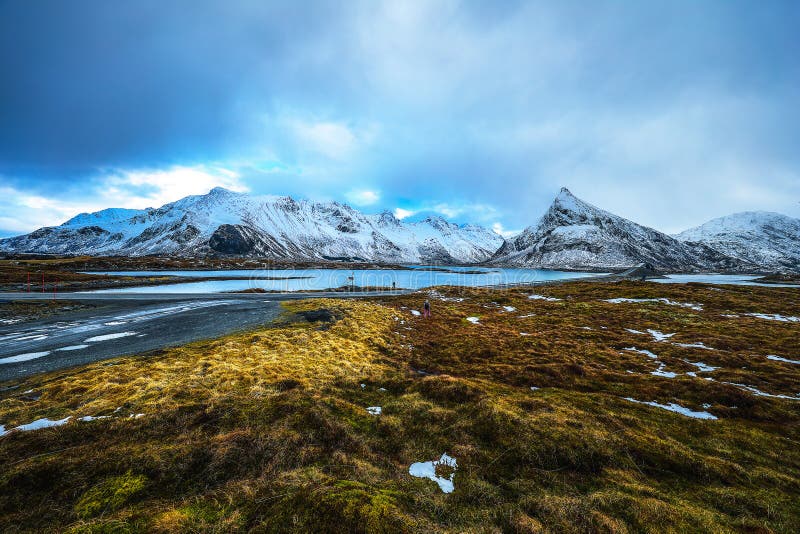 Lofoten Islands. Beautiful Norway Spring Landscape. Stock Image - Image ...