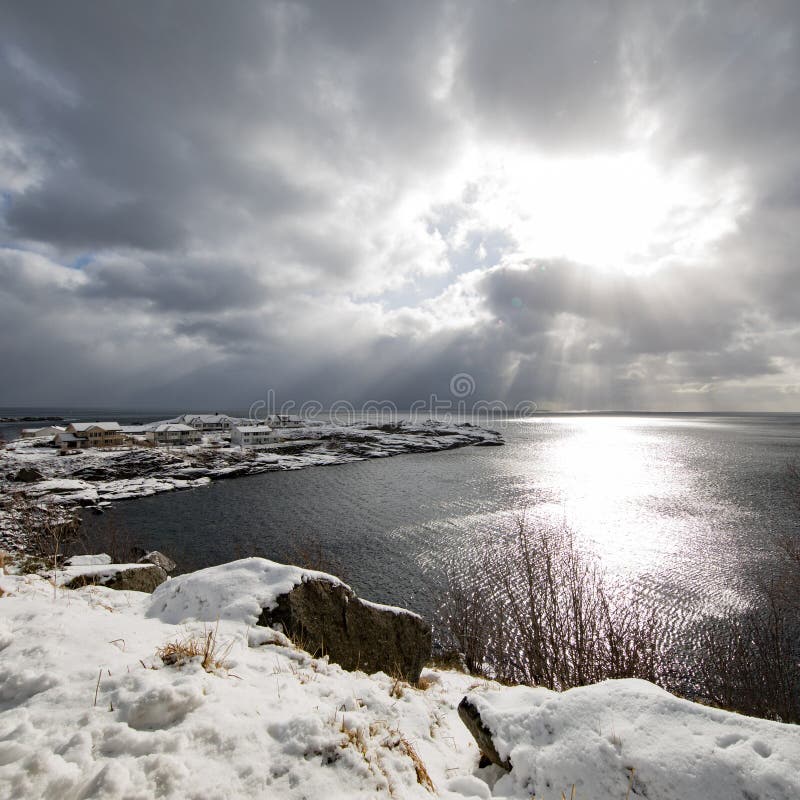 Lofoten Islands. Beautiful Norway Spring Landscape View. Stock Image ...