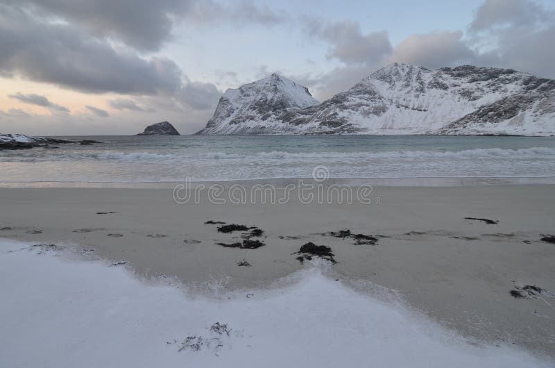 Lofoten Islands in the Winter, Norway Stock Photo - Image of lake ...