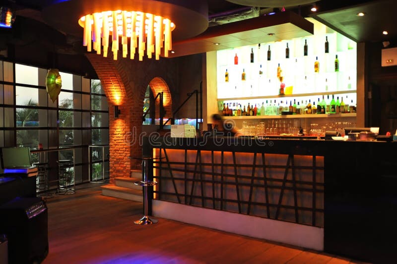 Loft bar decoration style stock photo. Image of black - 104186626