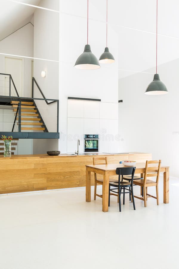 Loft house design stock photo. Image of plan, dining - 77020122