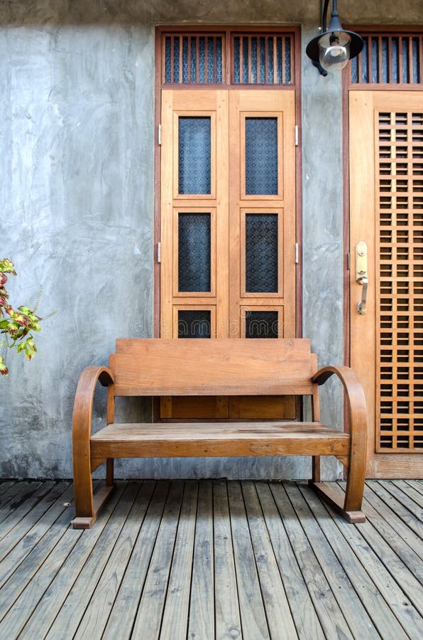 Loft outdoor sofa stock image. Image of wood, concrete - 92684693