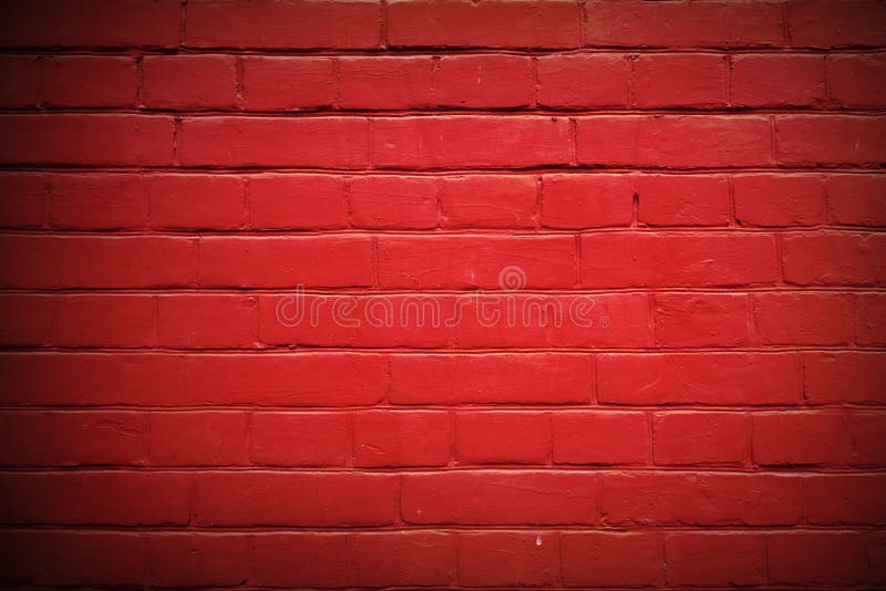 Loft Painted Red Brick Wall Texture Vignette Background Stock Photo ...