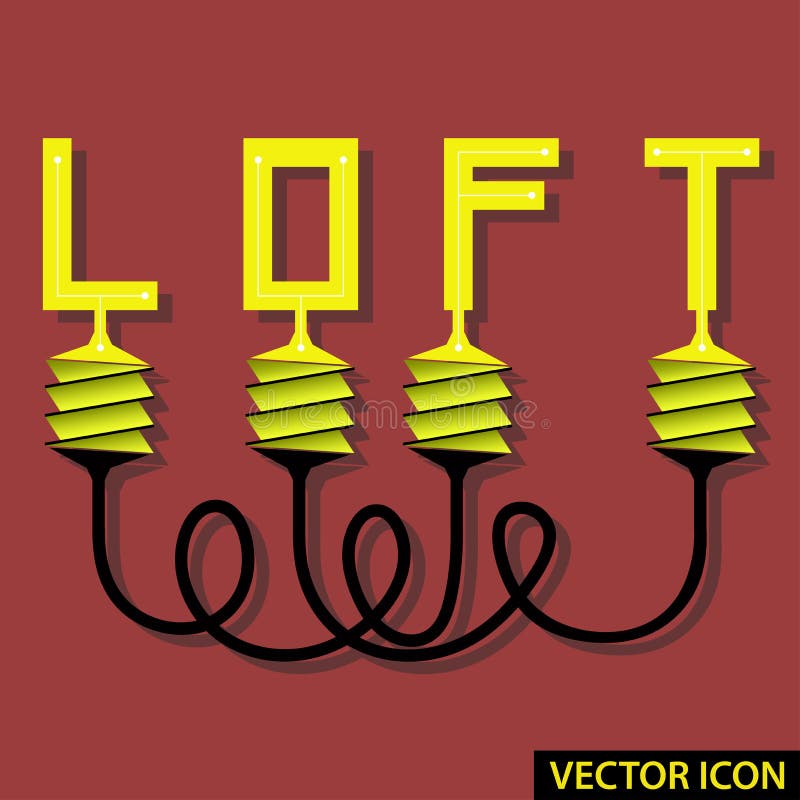 Loft Design Style Vector Conceptual Icon Stock Vector - Illustration of ...