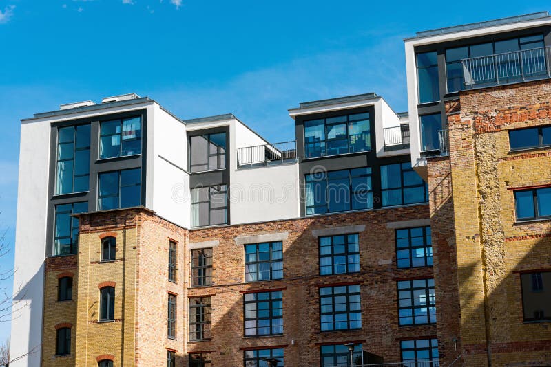 Lofts on Top of an Old Building Stock Photo - Image of houses, lanterns ...