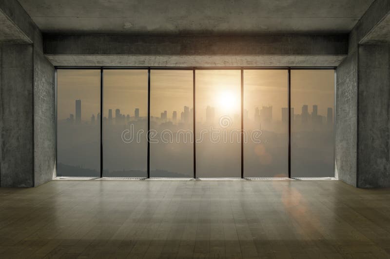 Lofty House Wooden Floor Large Windows Stock Photos - Free & Royalty ...