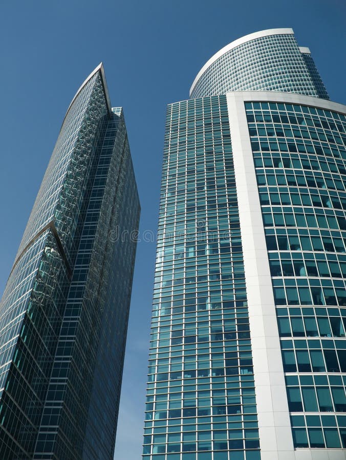 Lofty business buildings stock image. Image of center - 5021713