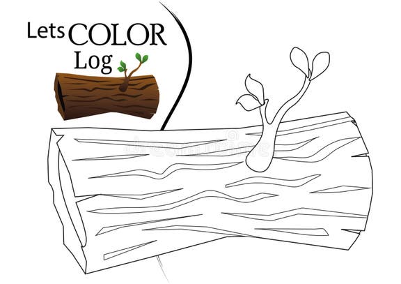 Log Coloring Pages for Kids Stock Vector - Illustration of spellings ...