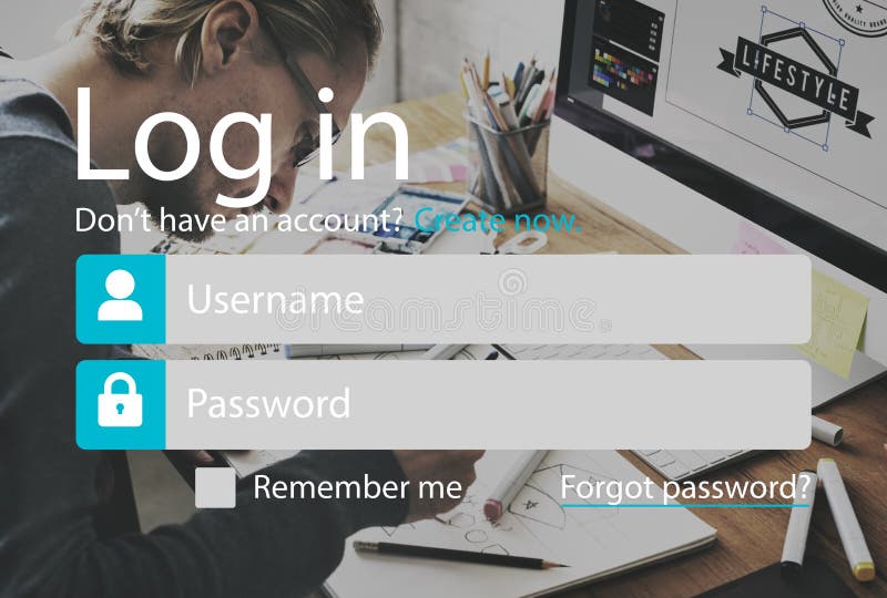 Log in Accessibility Password Security System Concept Stock Image ...