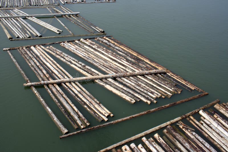 Log Booms stock image. Image of float, water, floating - 16240259