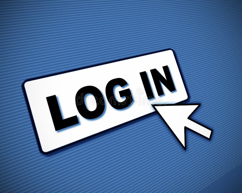 Log-in box and arrow stock illustration. Illustration of precaution ...