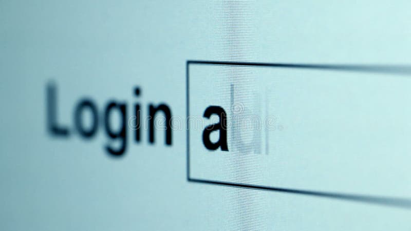 Log-in Box on Computer Screen Stock Video - Video of aqua, backdrop ...