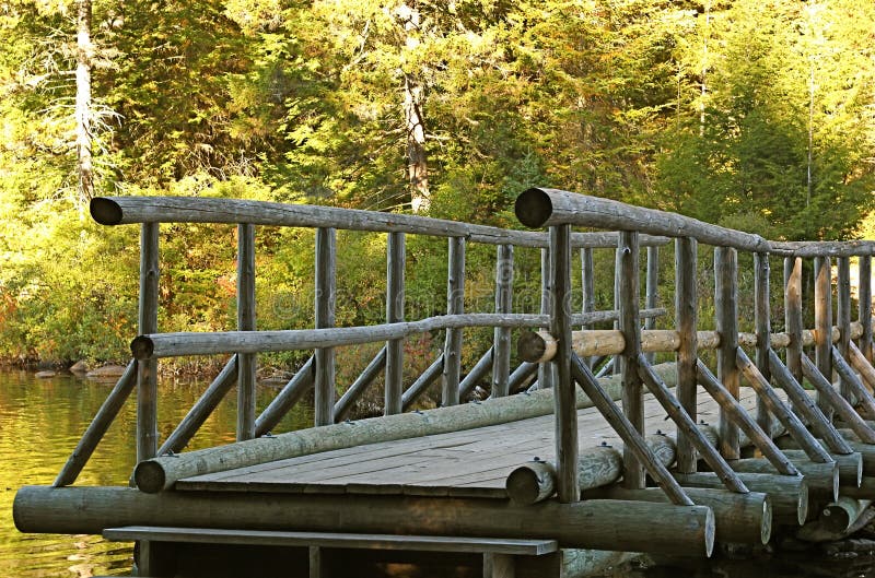 Log bridge stock photo. Image of trees, bridge, constructed - 45274594