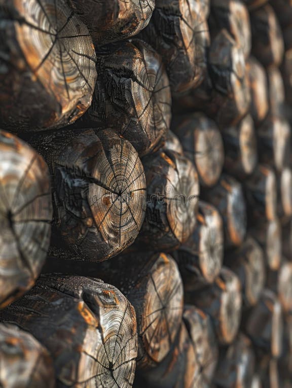 Log Bundle Stack stock image. Image of timber, generated - 366737581