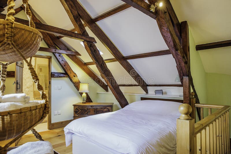 Log Cabin Bedroom stock photo. Image of cabin, show, furniture - 88494924