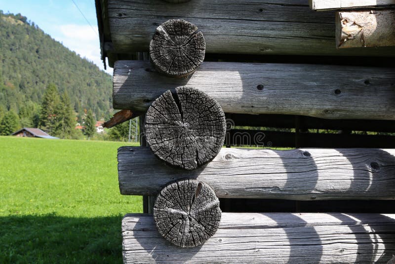 Log Cabin Home - Wall of House from Logs Stock Photo - Image of roof ...