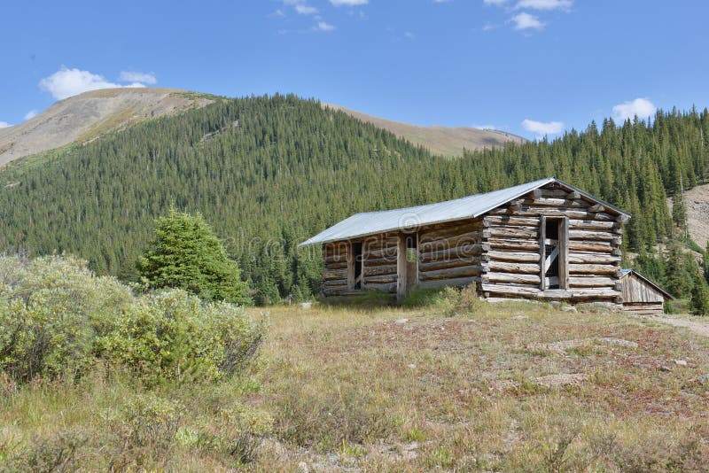 Log Cabin in Old Mining Town Stock Image - Image of fashioned, coal ...