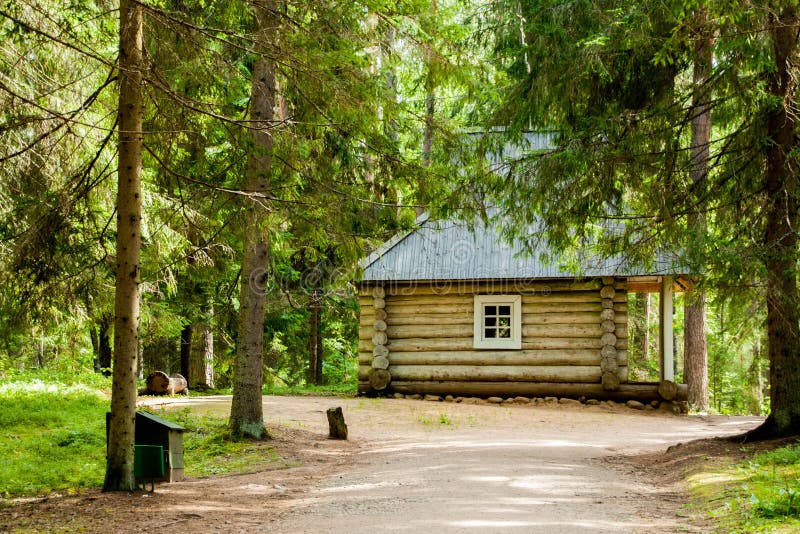 Log Cabin in the Russian Forest Stock Photo - Image of house, home ...