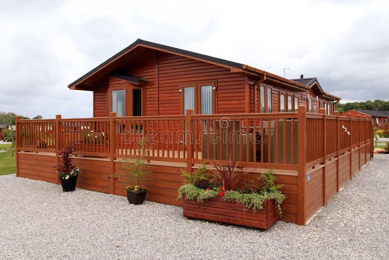 Log Cabin, Temporary Structure, Modular Building Stock Image - Image of ...