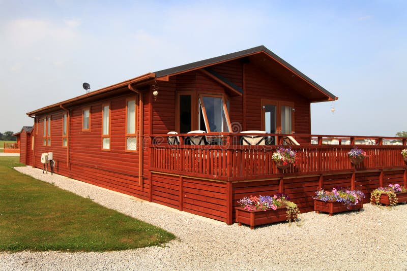 Log Cabin, Temporary Structure, Modular Building Stock Image - Image of ...