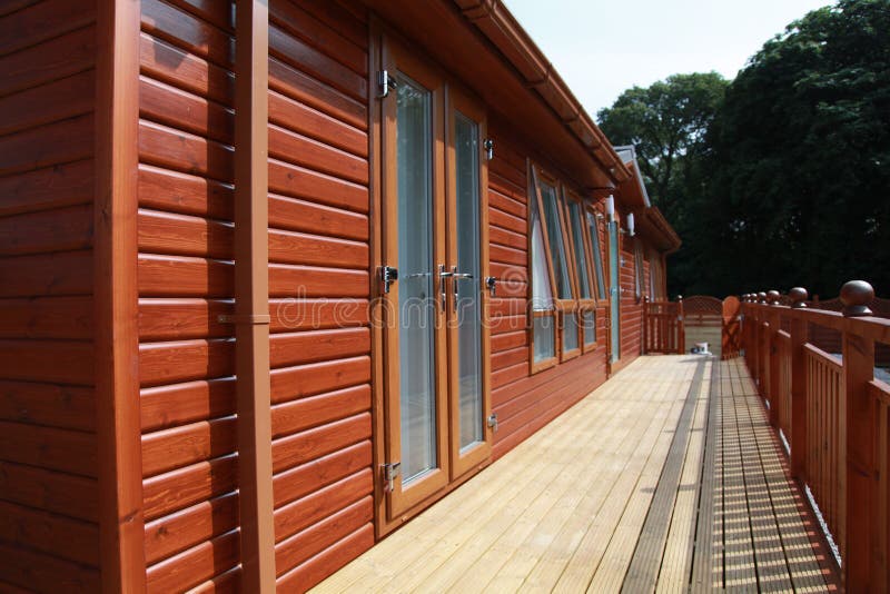 Log Cabin, Temporary Structure, Modular Building Stock Photo - Image of ...