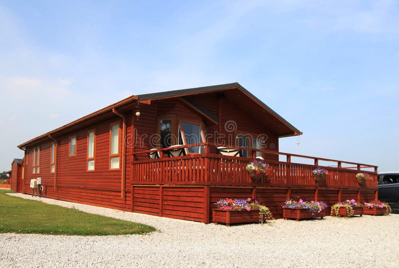 Log Cabin, Temporary Structure, Modular Building Stock Photo - Image of ...