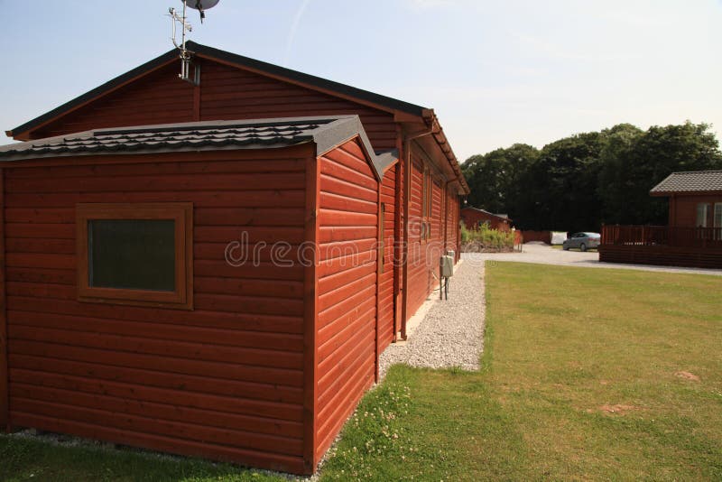 Log Cabin, Temporary Structure, Modular Building Stock Image - Image of ...