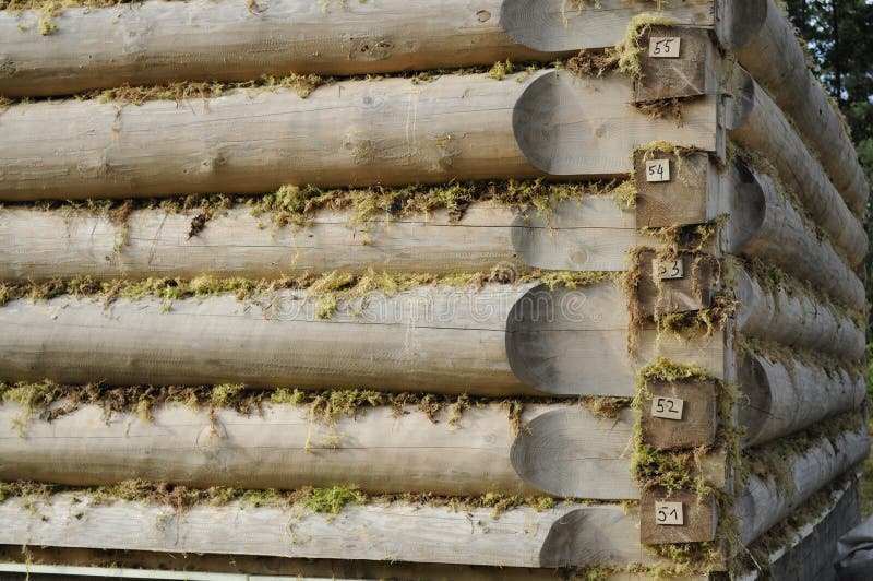 Log Cabin Wall Background stock photo. Image of horizontal - 68424254