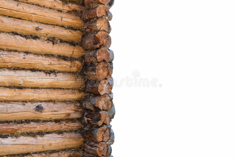 Log cabin wall isolated stock image. Image of building - 178128145