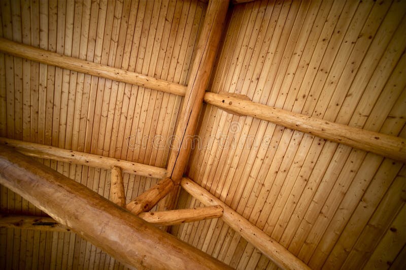 Log Ceiling stock photo. Image of roof, wood, colorado - 25960334