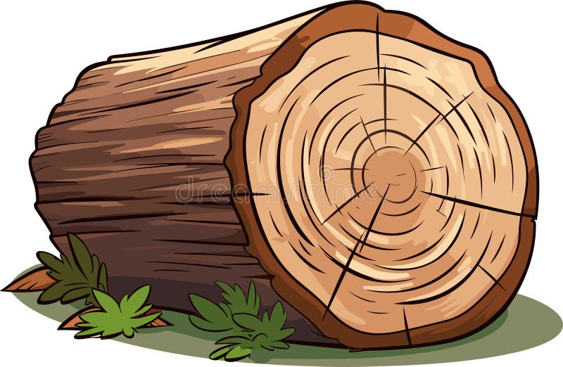 A Log, in Clear White Background Stock Vector - Illustration of organic ...