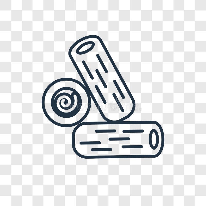 Log Concept Vector Linear Icon Isolated on Transparent Background, Log ...