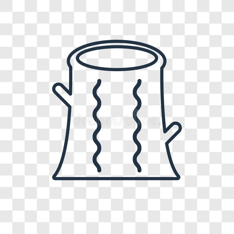 Log Concept Vector Linear Icon Isolated on Transparent Background, Log ...