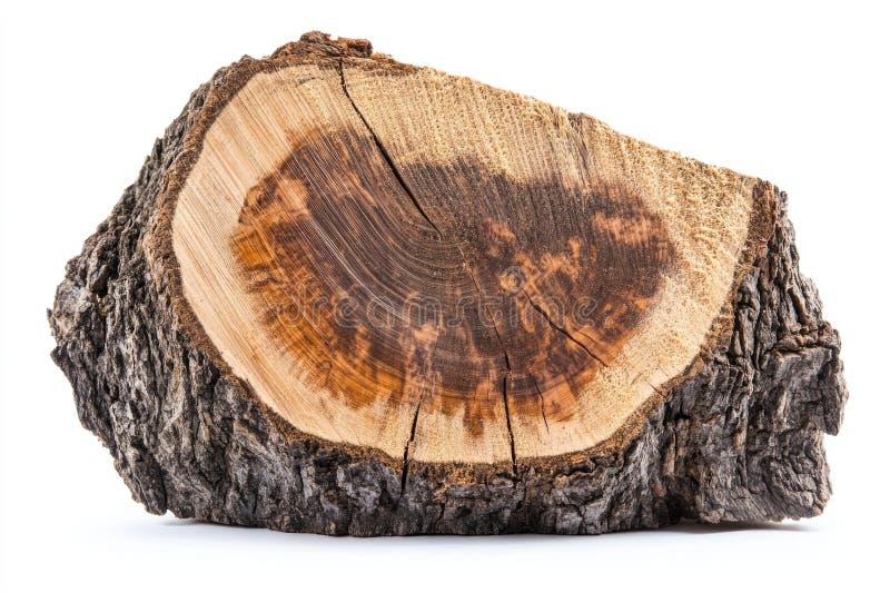 A Log Cut in Half, Perfect for Firewood or Crafts Stock Illustration ...