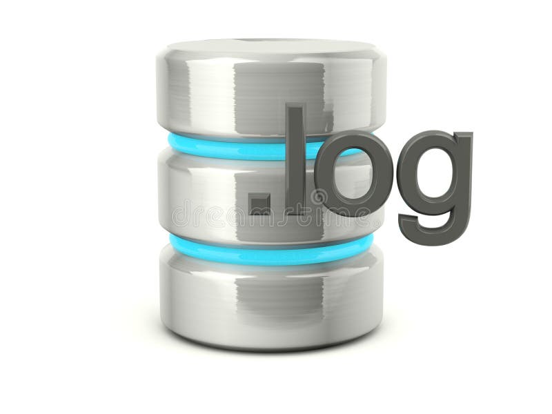 Log data base icon stock illustration. Illustration of metallic - 23253745