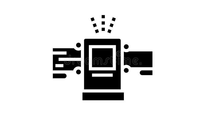 Log Debarking Machine Glyph Icon Animation Stock Video - Video of ...