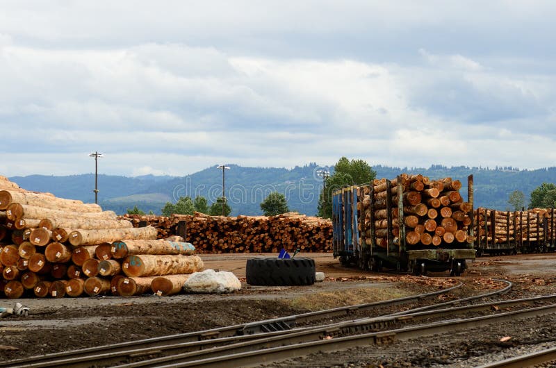 Log Deck stock image. Image of equipment, hauling, loader - 49192469